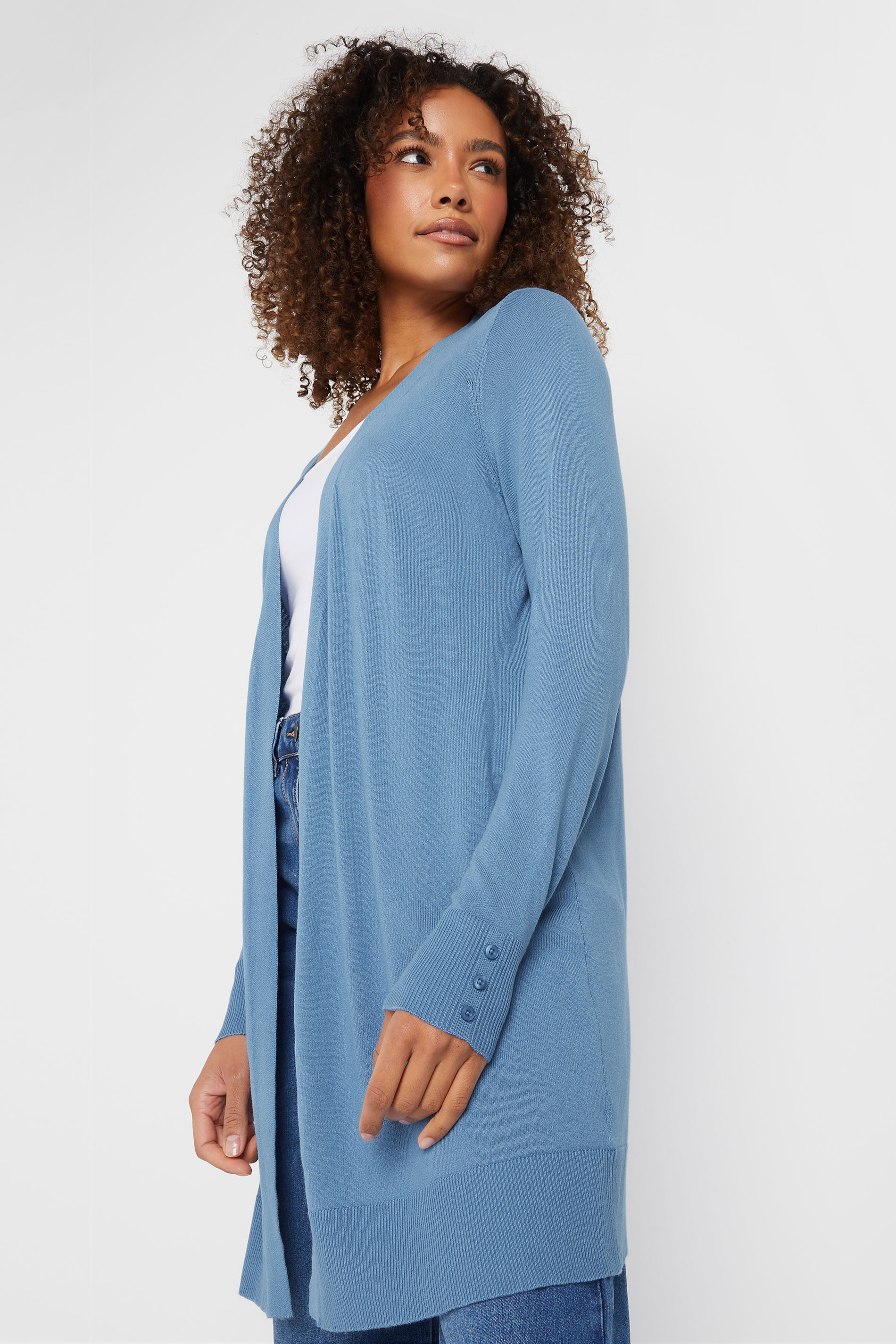 M&Co Light Blue Longline Cardigan | M&Co