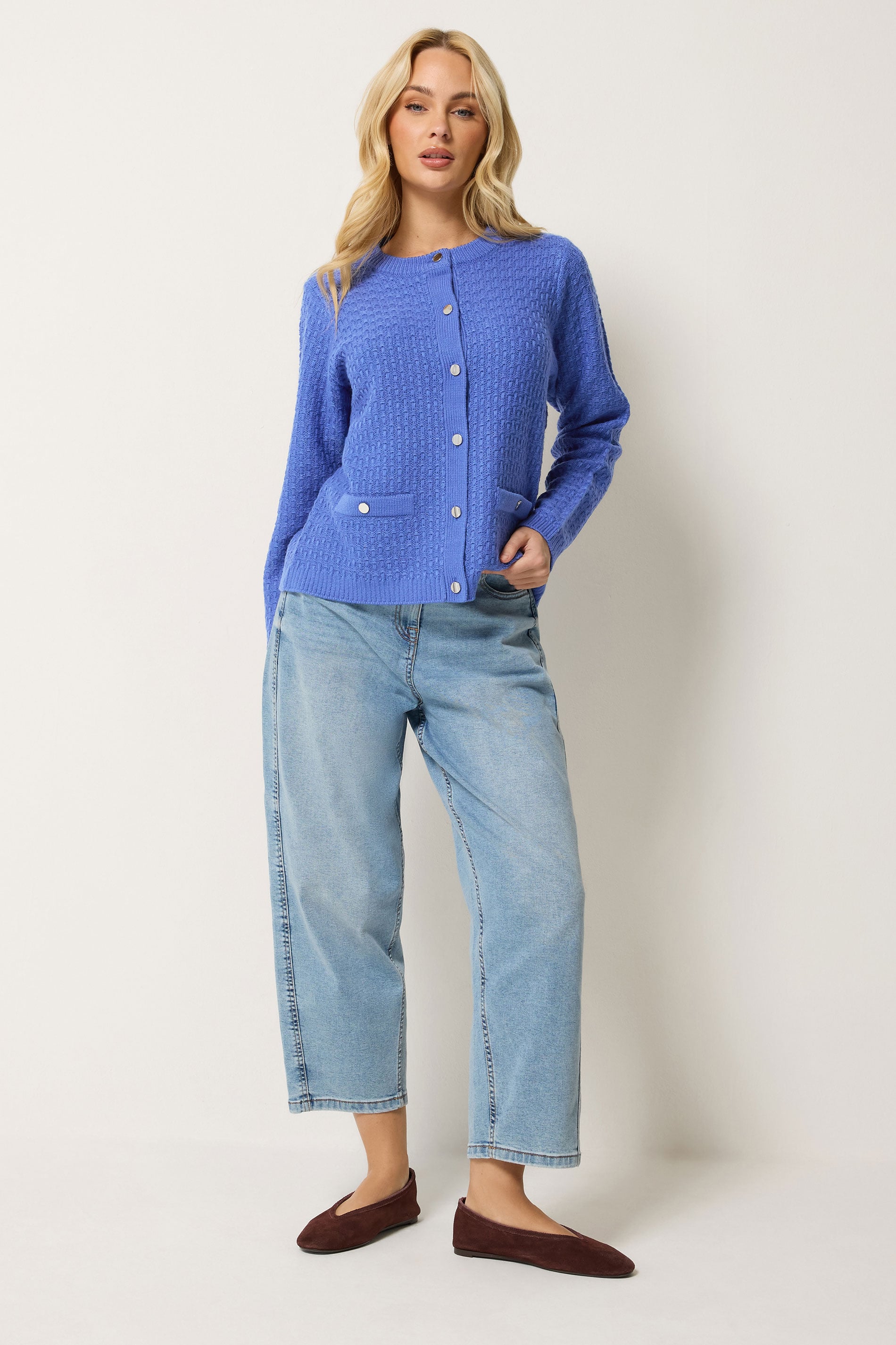 M&Co Cobalt Blue Button Up Cardigan | M&Co