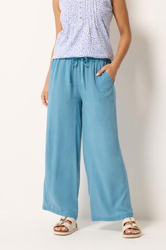 M&Co Light Blue Wide Leg Trousers | M&Co
