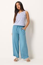 M&Co Light Blue Wide Leg Trousers | M&Co