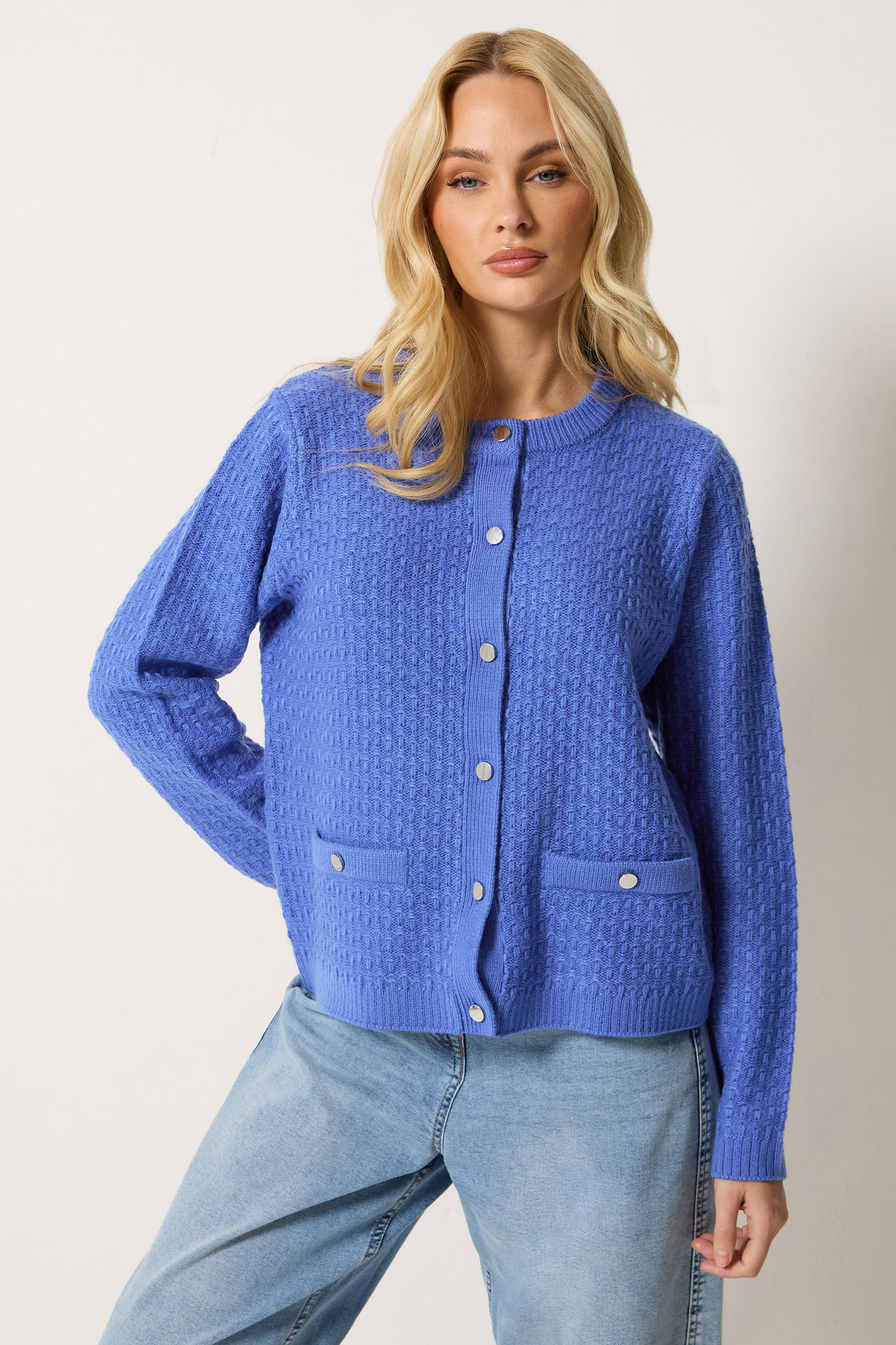 M&Co Cobalt Blue Button Up Cardigan | M&Co