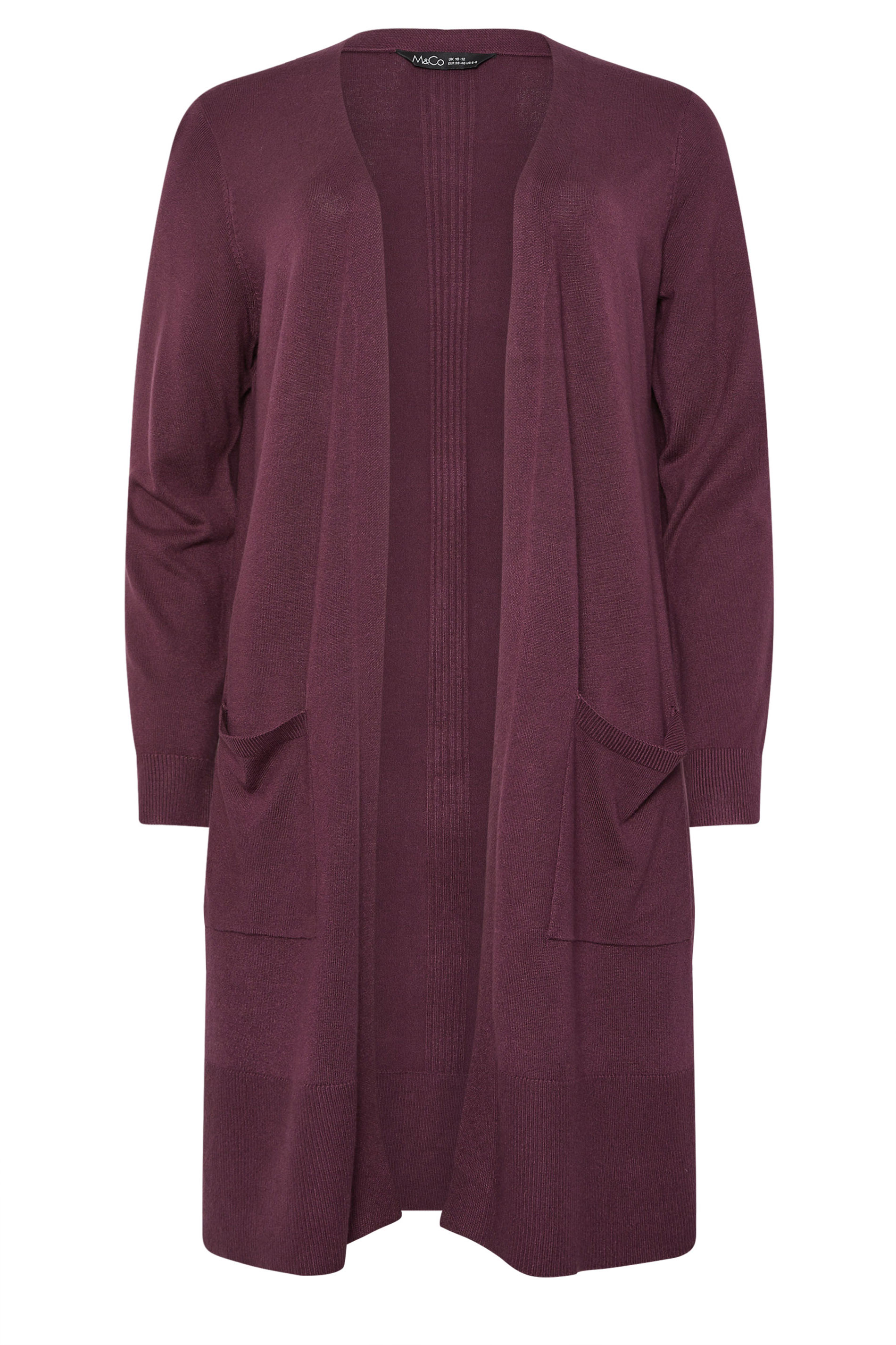 M&Co Berry Purple Longline Cardigan | M&Co